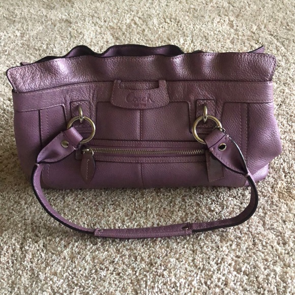 Coach | Bags | Lilac Purple Coach Purse Pebble Leather | Poshmark